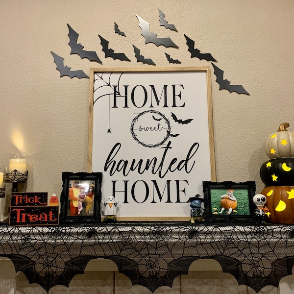 Wood Bats, Halloween Decor, Halloween Bats, Bats for Wall, Fall Decor ...