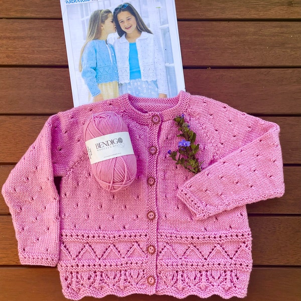 PDF Knitting Pattern DK Yarn Yarn Girls Party Dress Knitting Pattern ...