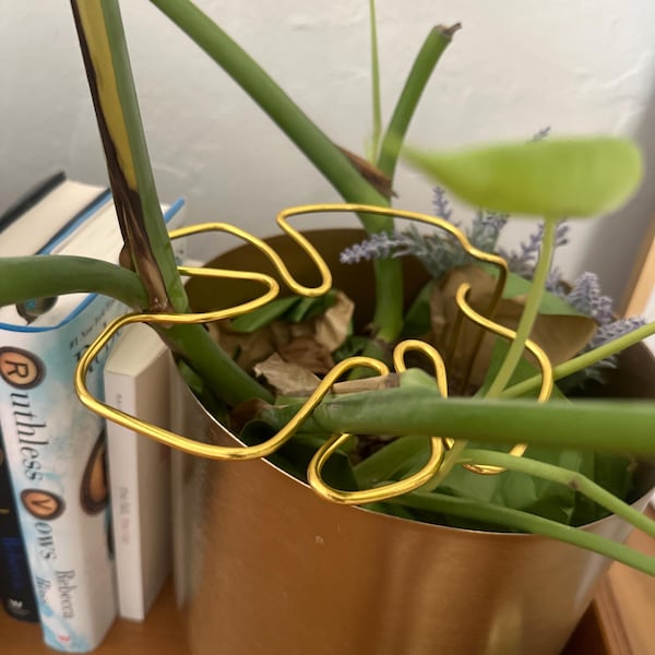 Monstera Shaped Plant Support - Gold Coloured - Etsy