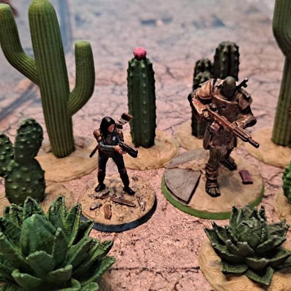 Scorching Sands Desert Cactus Set Dnd Miniature Terrain for Dungeons ...