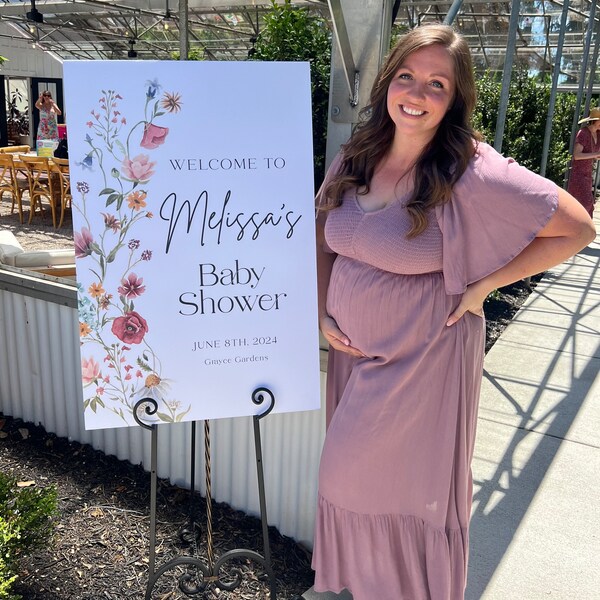 Boho Wildflower Baby Shower Invitation, Boho Baby Shower Invitation ...