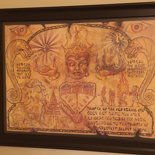 Indiana Jones Temple of the Forbidden Eye Field Map - Etsy