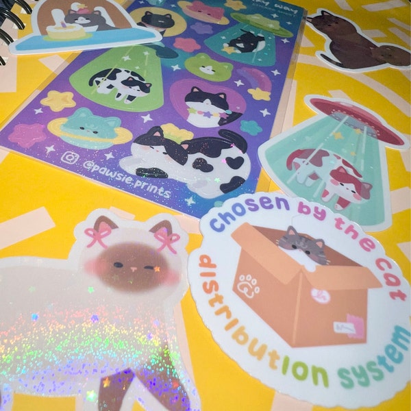 Milky Way Holographic Sticker Sheet - Etsy