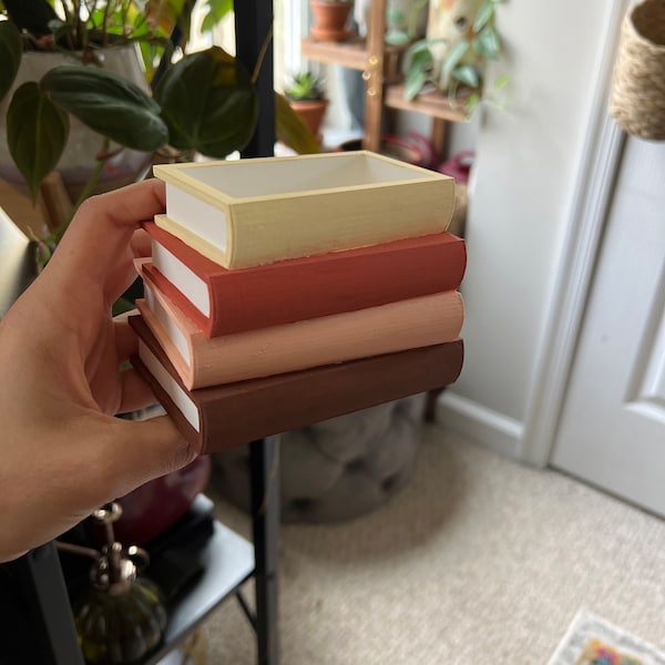 Stack of Books Succulent Plant Pot | Succulent Gift | 3D Printed ...