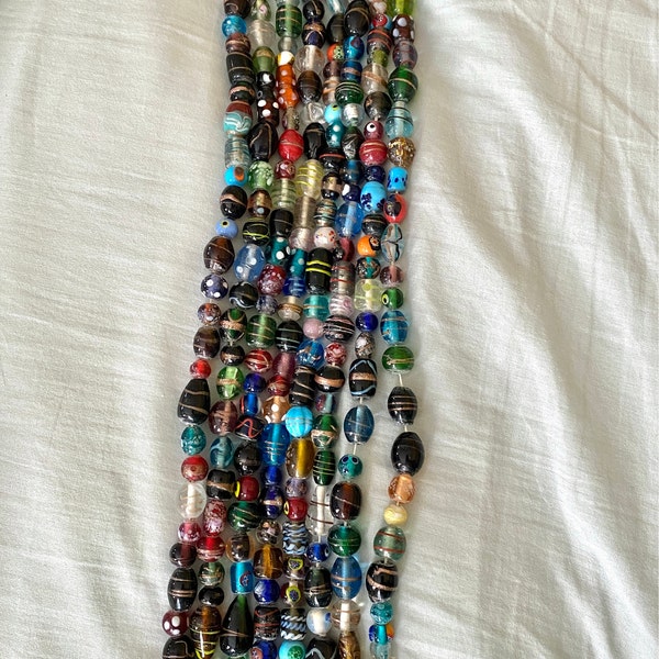 100 Gram Mixed Glass Bead Pack, 3-26mm, About 80-140 Beads, Shape ...