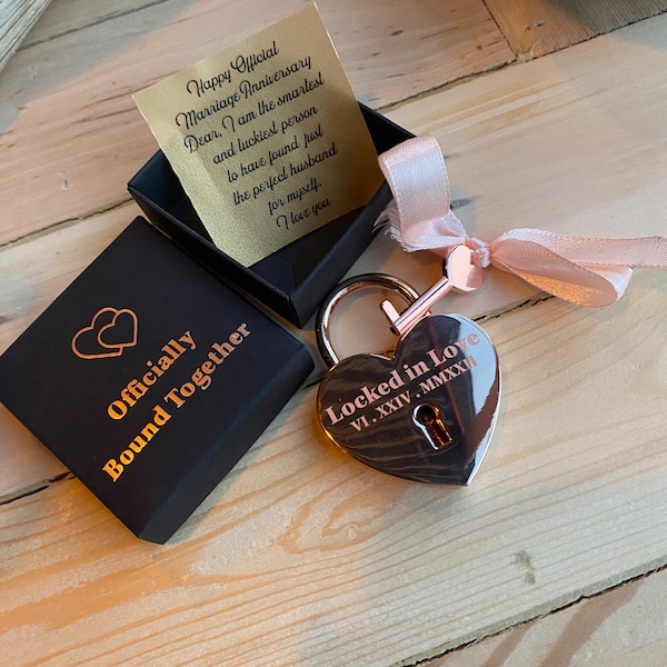 Custom Personalized Padlock, Engraved Padlock, Love Lock, Couples Gift ...