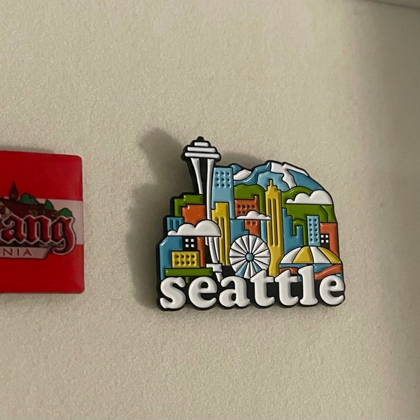 Seattle - Enamel Lapel Pin - Etsy