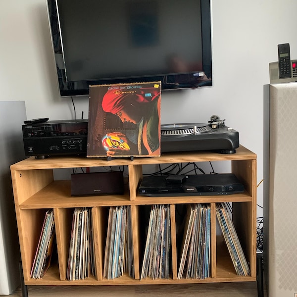 Retro Record Player Stand 'york'. Handmade Vinyl LP Storage Cabinet ...