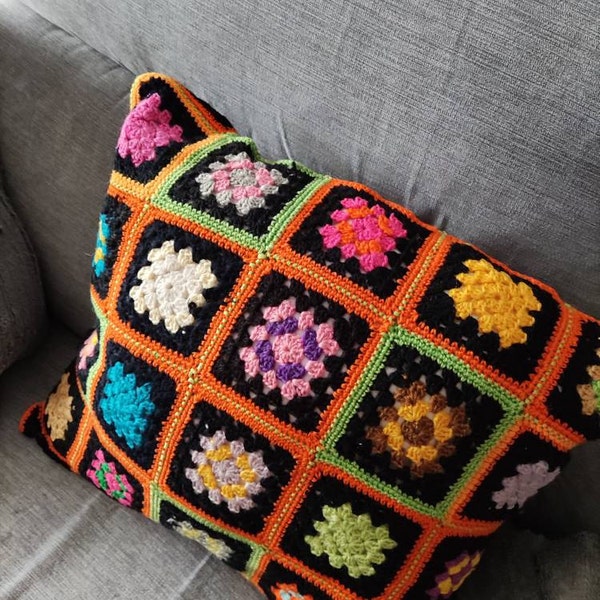 Large Pretty French New Folk Art Crochet Afghan Blanket, NORVEGE, 6090 ...