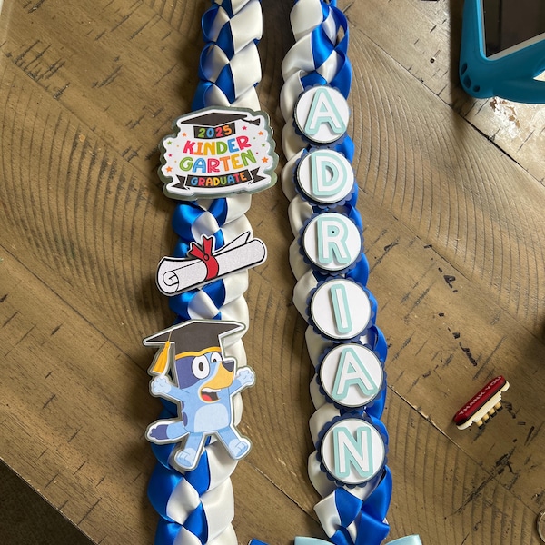 Preschool Kinder Pre-k Graduation Leí, Bluey Graduation Lei,custom ...