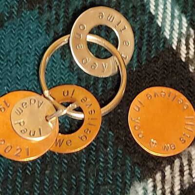 CARPE DIEM Hand Stamped Washer Key Chain Graduation Gift - Etsy