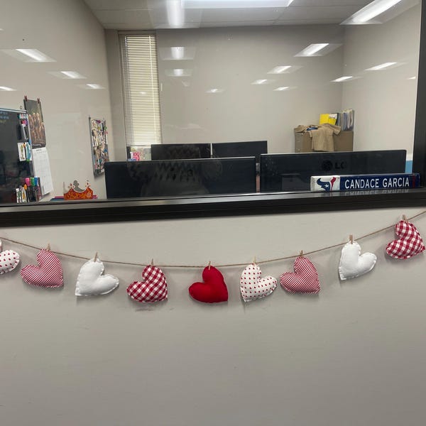 Valentine Fabric Hearts, Valentine's Day Bowl Fillers, Valentines Day ...