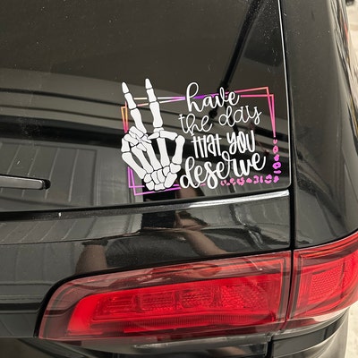 Middle Finger Breast Cancer Ribbon Decal FCK Cancer Breast Cancer ...