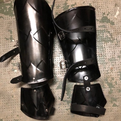 Blackened Steel Pair of Bracers, Dwarven Armor for Arm Protection ...