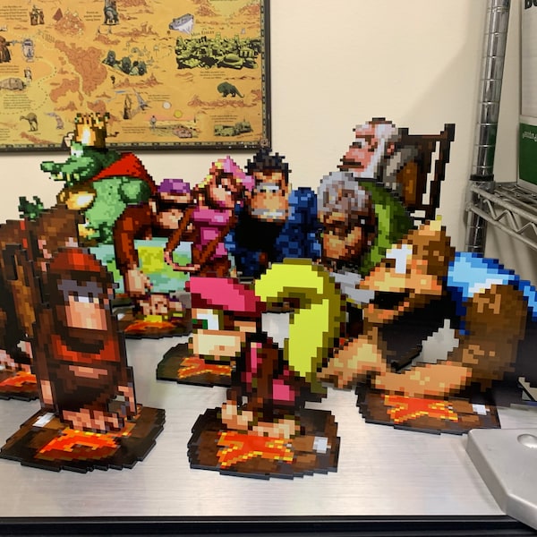 Donkey Kong Country Sprites - Super Nintendo Game Inspired - Etsy