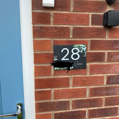 Rustic Slate House Sign Door Number Plaque - Etsy