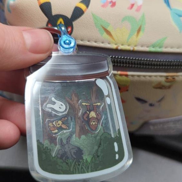 Cryptid Shaker Jar Keychain - Sasquatch, Mothman, Jackalope, Fresno ...