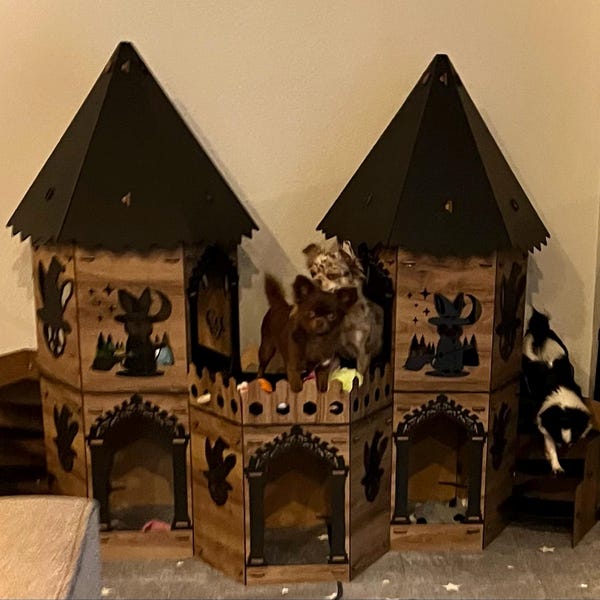 Large Wizard Rabbit Tower: A Magical Nest | Medieval Design Bunny ...