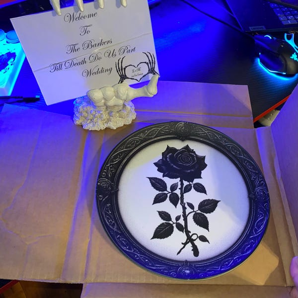Gothic Raven Dinner Plate – Dark Vintage Victorian Decor - Etsy