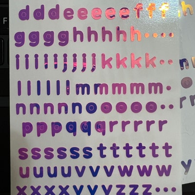 Alphabet Lower Case 0.35 Inch Permanent Vinyl Sticker Sheet - Etsy