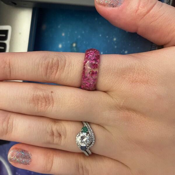 Four Seasons Spring Ring / Cherry Blossom Ring / Real Flower Ring ...