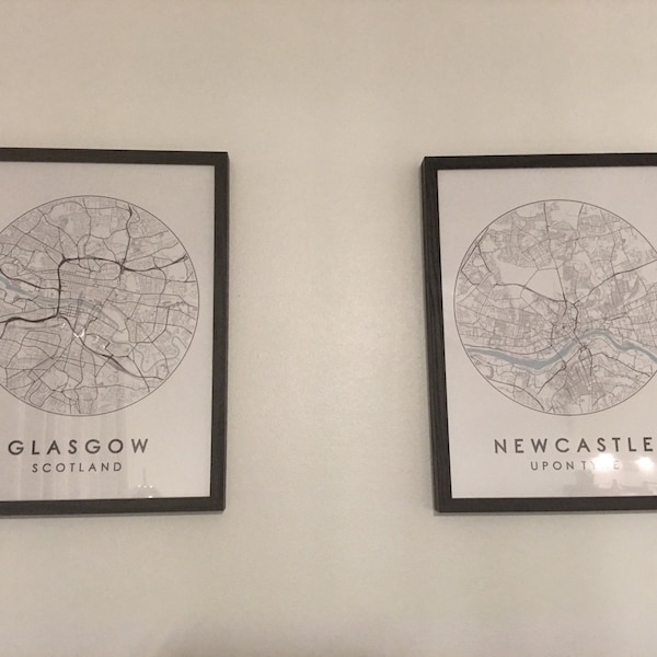 Newcastle City Map Print, Street Map Art, Newcastle Map Poster ...