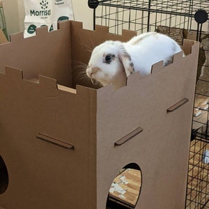 The Castle Corrugated Cardboard Castle for Bunny Rabbits & - Etsy UK