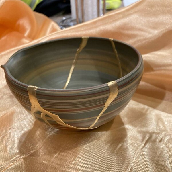 Include Wood Stand-kintsugi Gifts, Kintsugi Bowl, Japanese Art in ...