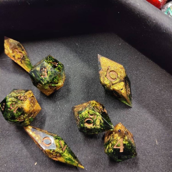 Raw Dice Set DND Sharp Edge TTRPG - Etsy