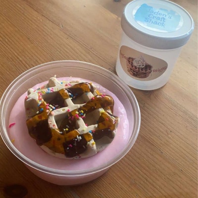 Funfetti Waffle DIY Slime Cake Scented Clay Sprinkles Asmr Stress ...