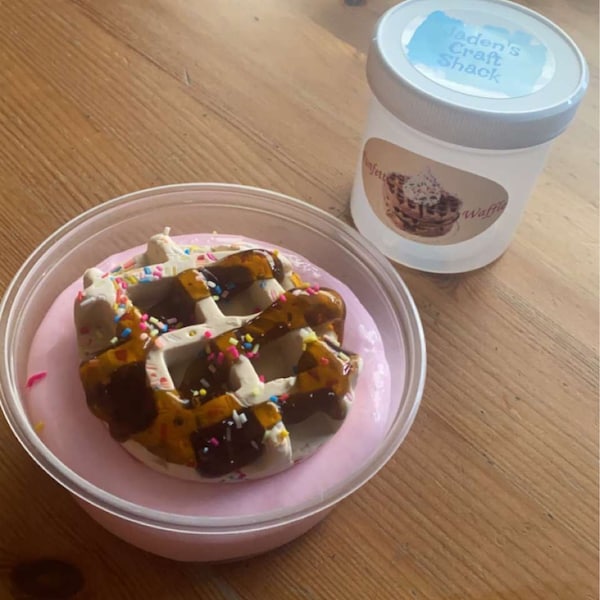 Funfetti Waffle DIY Slime Cake Scented Clay Sprinkles Asmr Stress ...