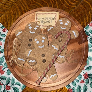 Primitive Rustic Farmhouse Faux Gingerbread Men Cookieschristmas Tiered ...