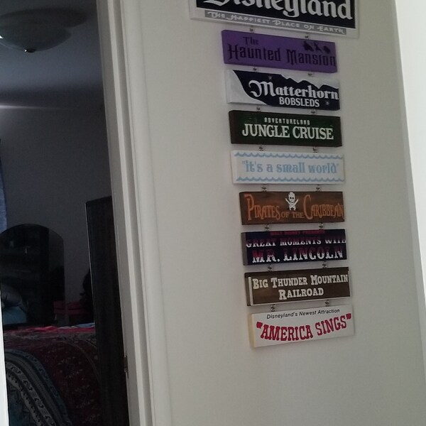 Hand Painted Disney Sign, Completely Custom to Your Favorite Rides and ...
