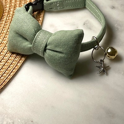 Green, Cat Collar With Bell, Cat and Kitten Sizes, Breakaway Cat Collar ...