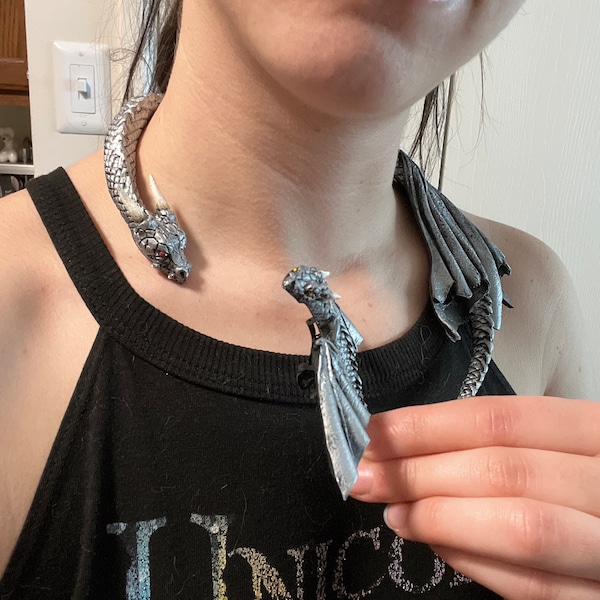COMBO - Dragon Draper Dragon Necklace & Dragon Hair Clip in Your Choice ...