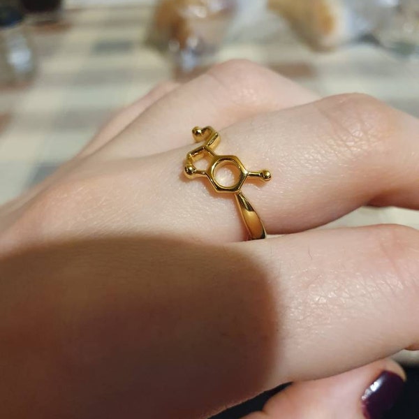 Sterling Silver Elements Science Ring, RNA Ring Jewelry, Adjustable ...