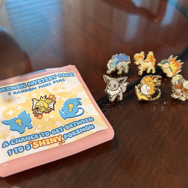Pokémon Mini Enamel Pins - Mystery Shiny Blind Packs - Etsy