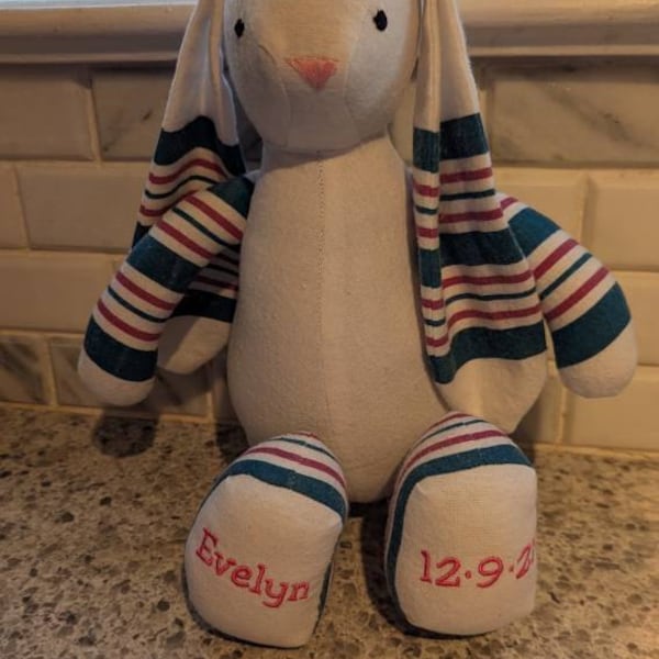 Plush Bunny From YOUR Baby's Hospital Receiving Blanket!! - Etsy