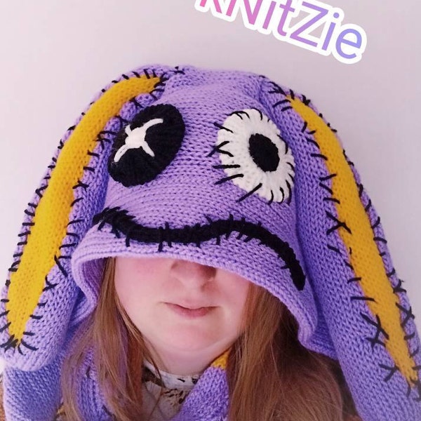 Circular KNITTING MACHINE PATTERN for Knitted Stuffed Gothic Goth Girl ...