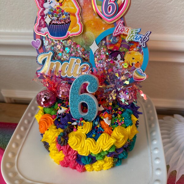 Lisa Frank Birthday Cake Topper, 90s Birthday Cake Topper, 90s ...
