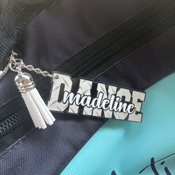 Personalized Dance Keychain • Dancer Keychain • Dance Gift • Dance Bag ...
