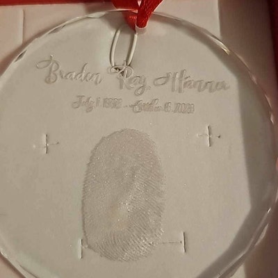 Fingerprint Hearts, Loss of Parent Gift Ornament, Death of Relative ...