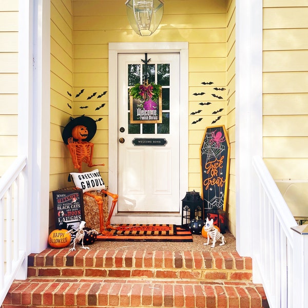 Halloween Front Door Decor | Halloween Door Hanger | Happy Halloween ...