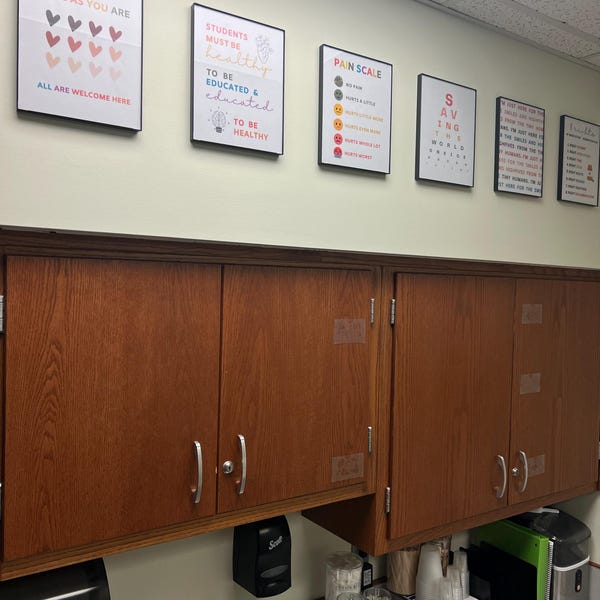 SET OF 12 School Nurse Clinic Posters, Office Decoration, Instant ...