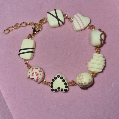 Pink Cake Keychain Polymer Clay Miniature Food Keychain, Whimsical Clay ...