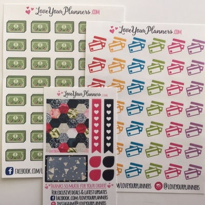 40 Kawaii Money Planner Stickers Pay Day Stickers Money - Etsy Canada