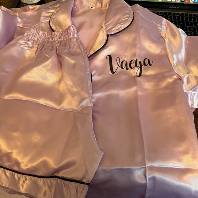 Red Color Pj's,customized Satin Pyjamas,bridesmaid Pajama Sets,bridal ...