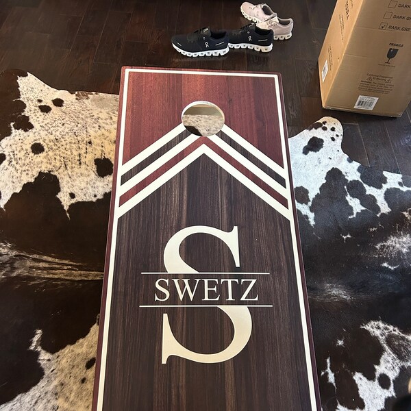 Custom Cornhole Board Set | Monogram Cornhole Boards | Personalized Bag ...