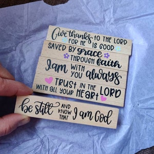 Encouraging Bible Verses on Hand Painted Wood Slices. Part 2 - Etsy