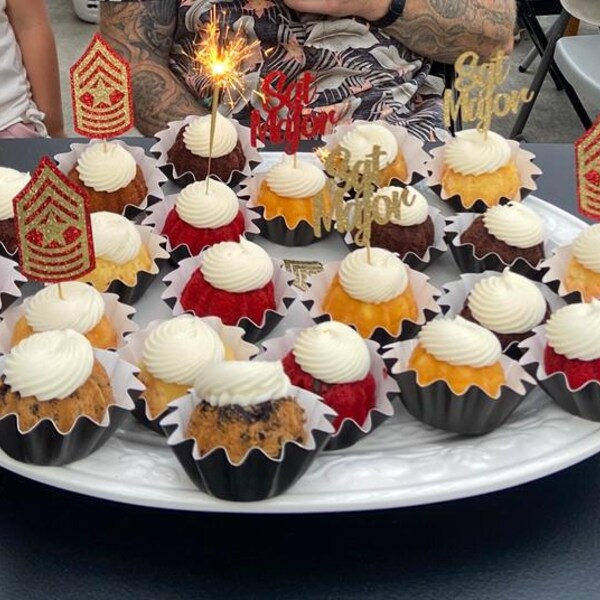 Marine Corps Enlisted Rank Cupcake Toppers USMC Promotion and ...